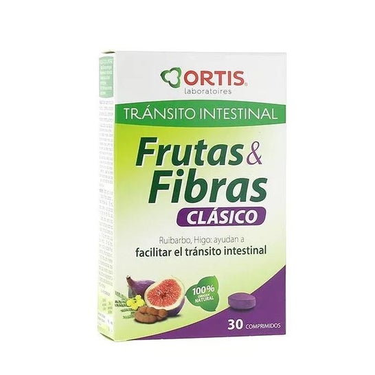 Ortis Fruits & Fibres Intestinal Transit 30 comprimidos | DocMorris PT