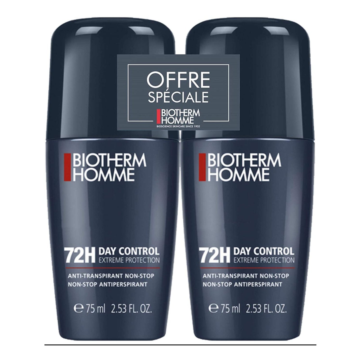 Biotherm Men 72H Day Control Extreme Protection 2x75ml | DocMorris PT