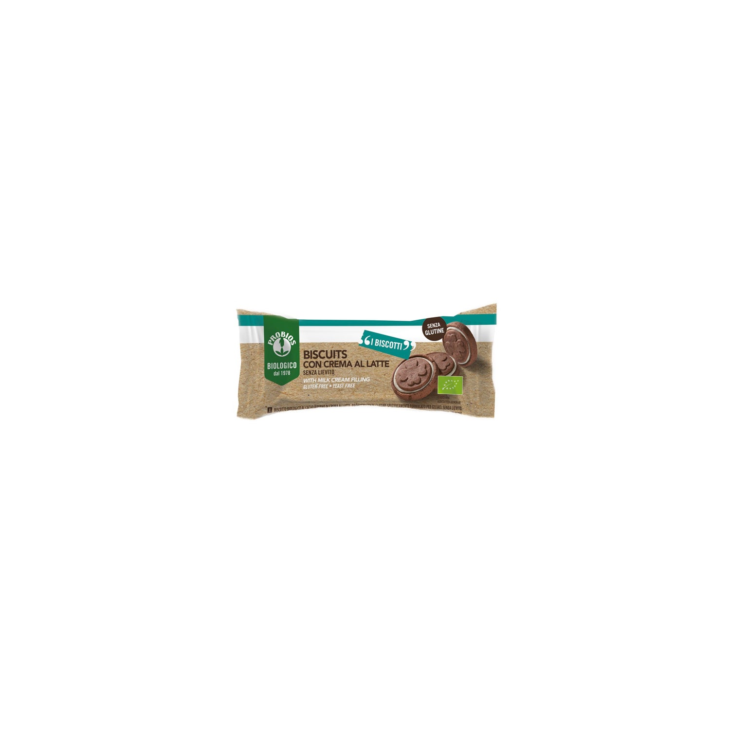 Probios Biscuits con Crema Latte Bio 96g | DocMorris PT