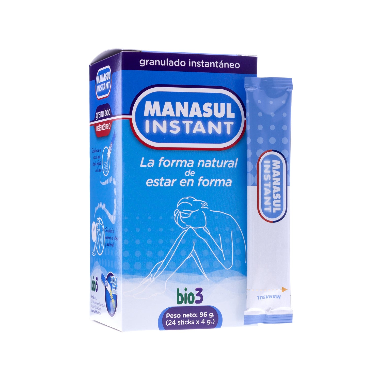 Bio3 Manasul Instantâneo 24 paus x 4g | DocMorris PT