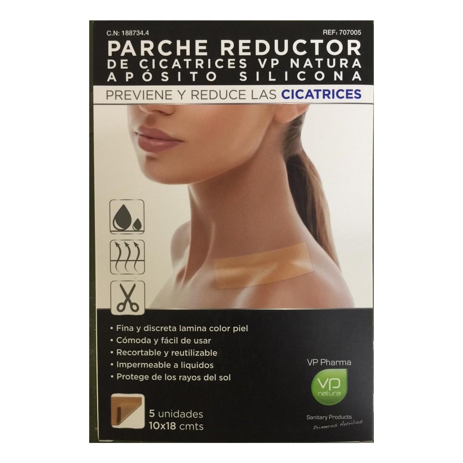 Vp Natura Patch Aposite Scar Redutor de Cicatriz Silicone 10 X 18 Cm ...